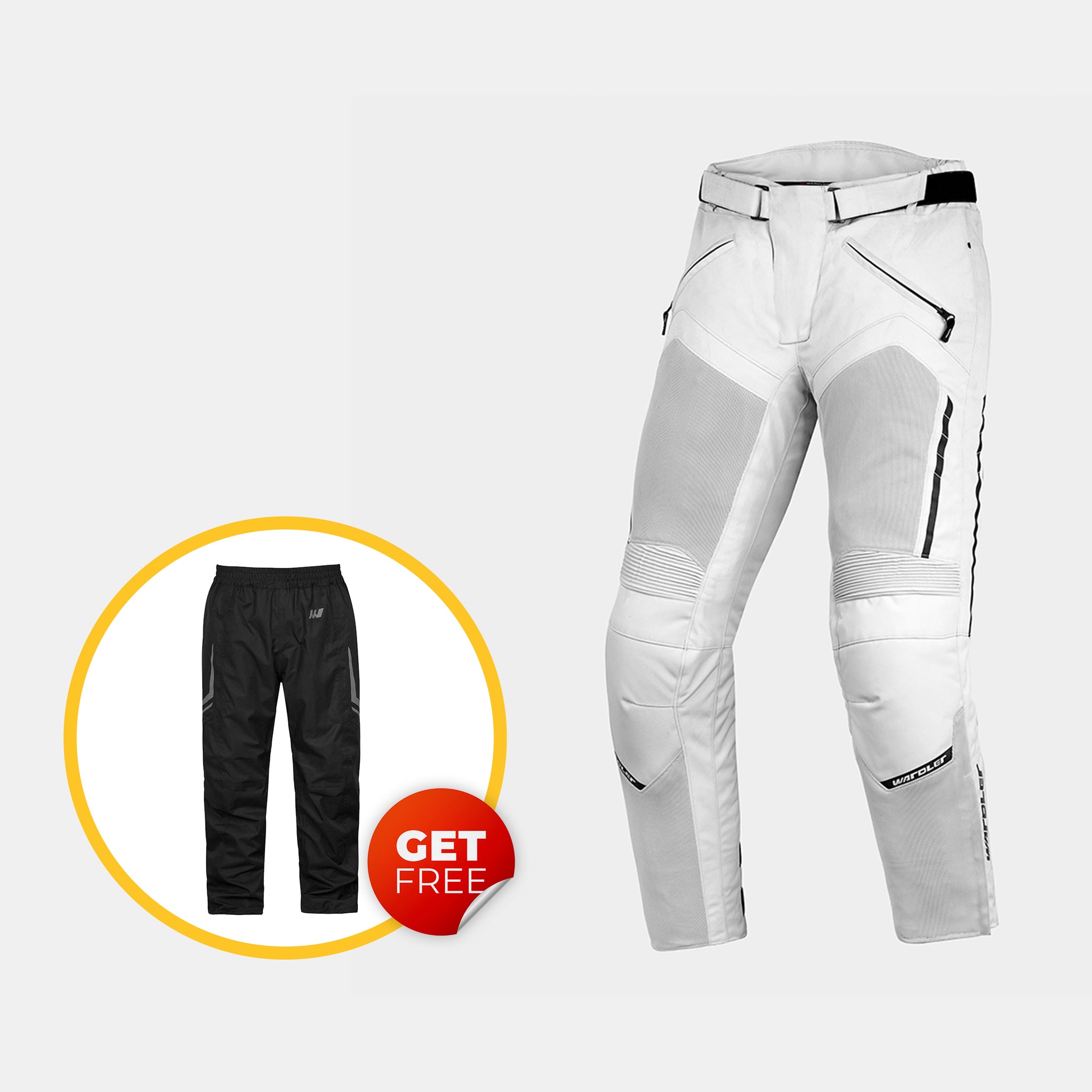 Summer Motorcycle Pants | Designed For Hot Weather Riding | Silver