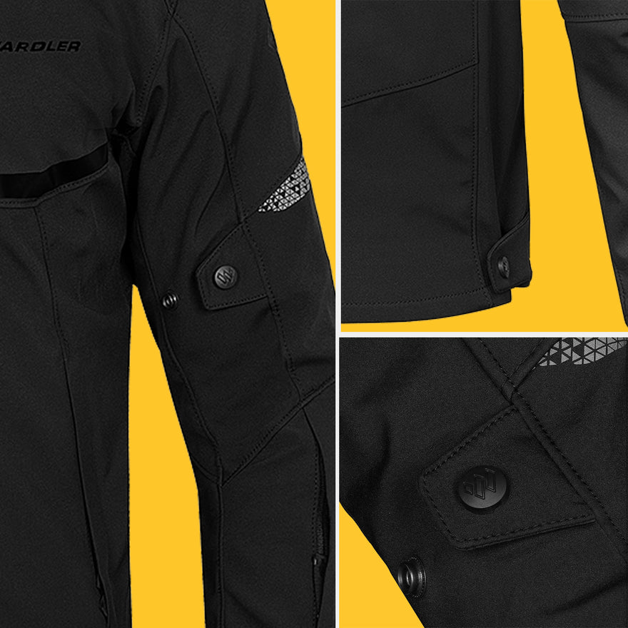 Motorcycle Riding Hoodie | Razor Softshell Riding Jacket / Snow White